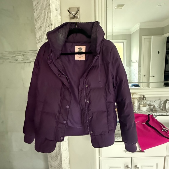 Juicy Couture | Jackets & Coats | Juicy Couture Deep Purple Puffer ...